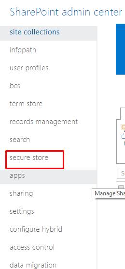 Create Secure Store Application In SharePoint O365